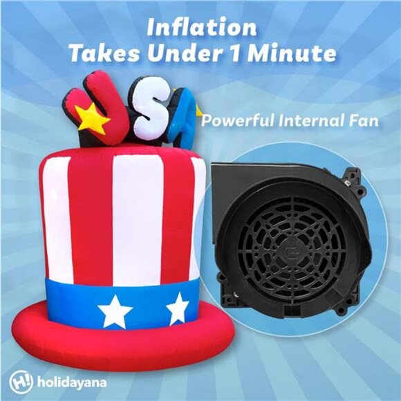 Holiday | 4th Of July Inflatable 4ft Usa Patriotic Inflatable Patriotic ...